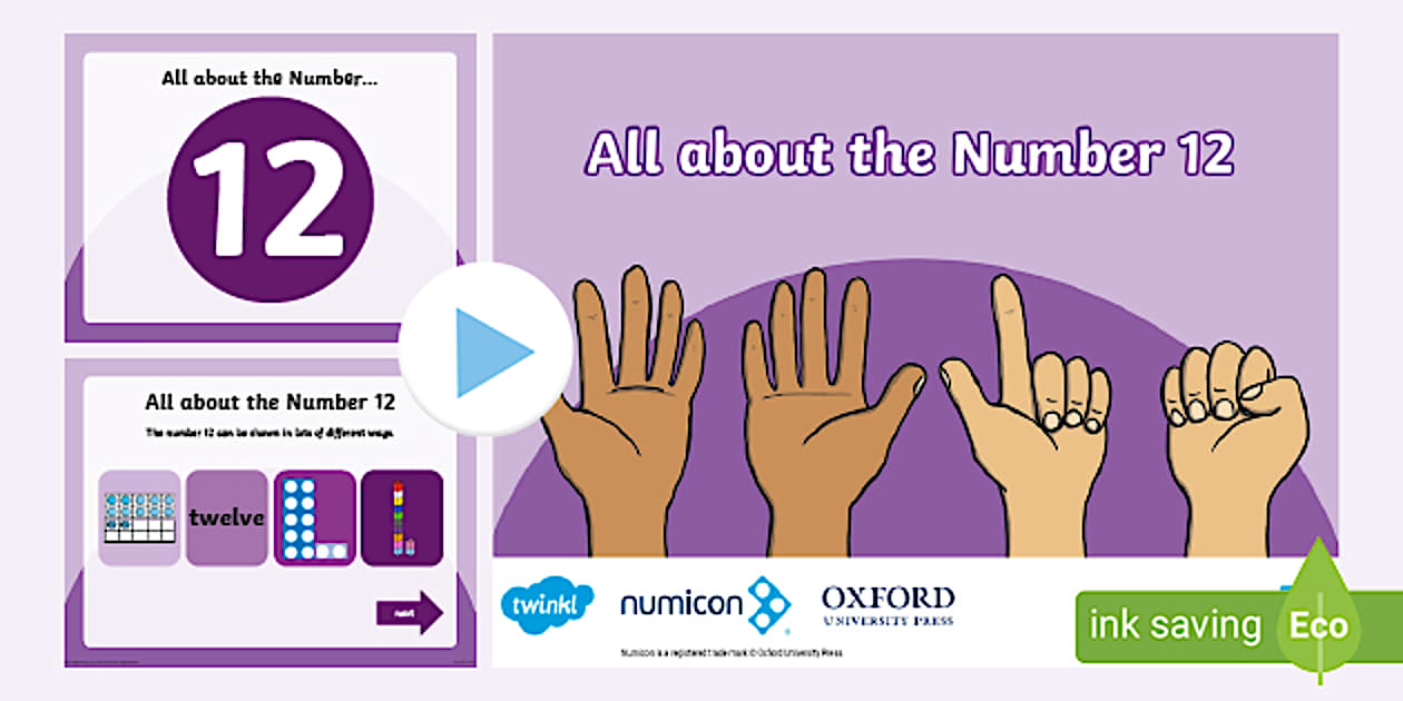 All About Number 12 PowerPoint Including Numicon Shapes